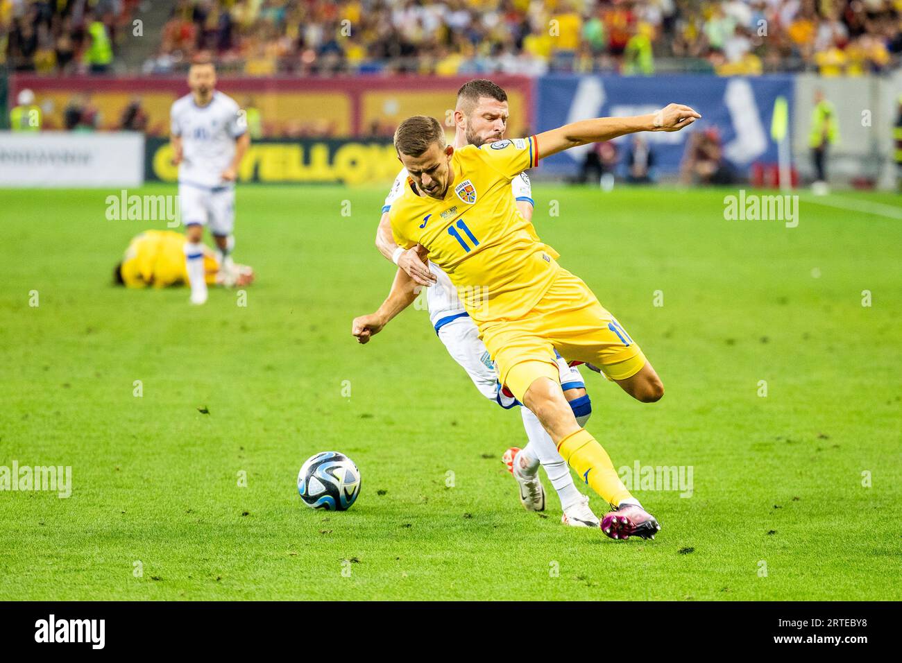 Bucharest, Roumanie. 13th Sep, 2023. Nicusor Bancu of Romania and Valon ...