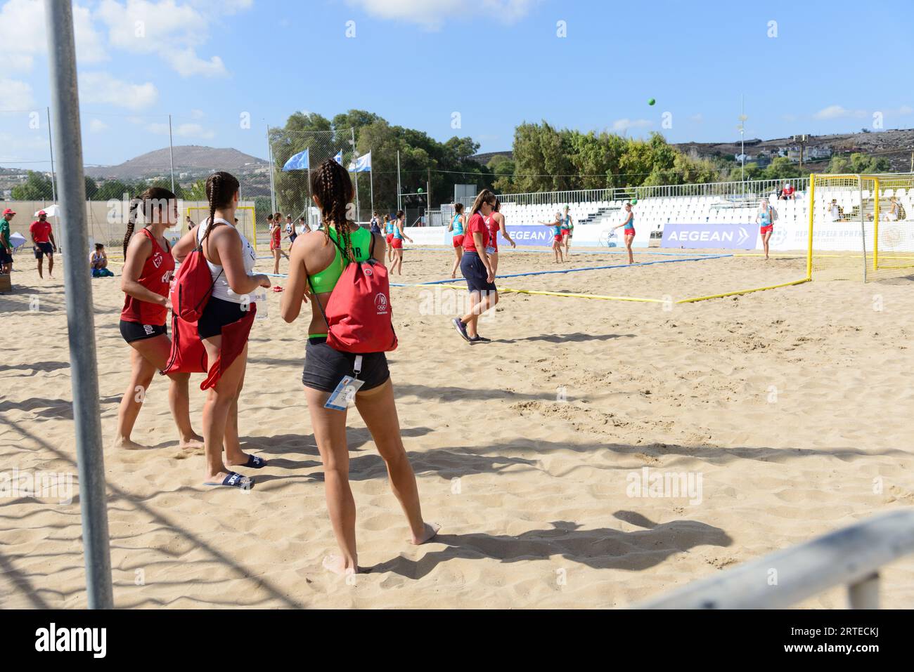 Female handball player beach hi-res stock photography and images - Alamy