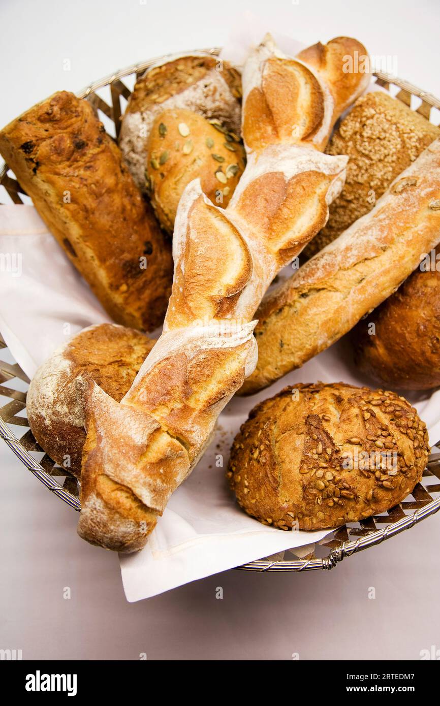Various baked breads rolls hi-res stock photography and images - Alamy