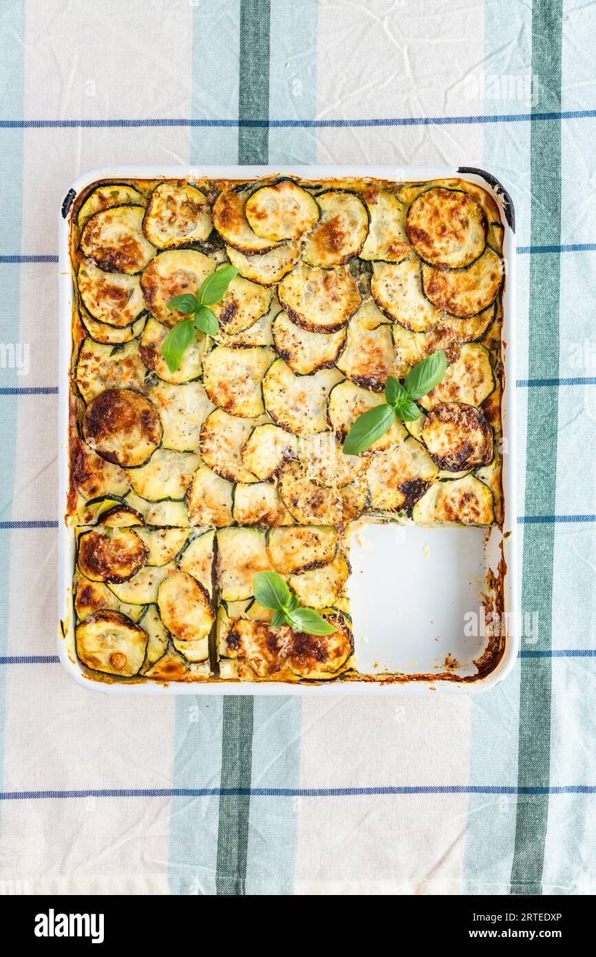 Scarpaccia (Italian courgette tart Stock Photo - Alamy
