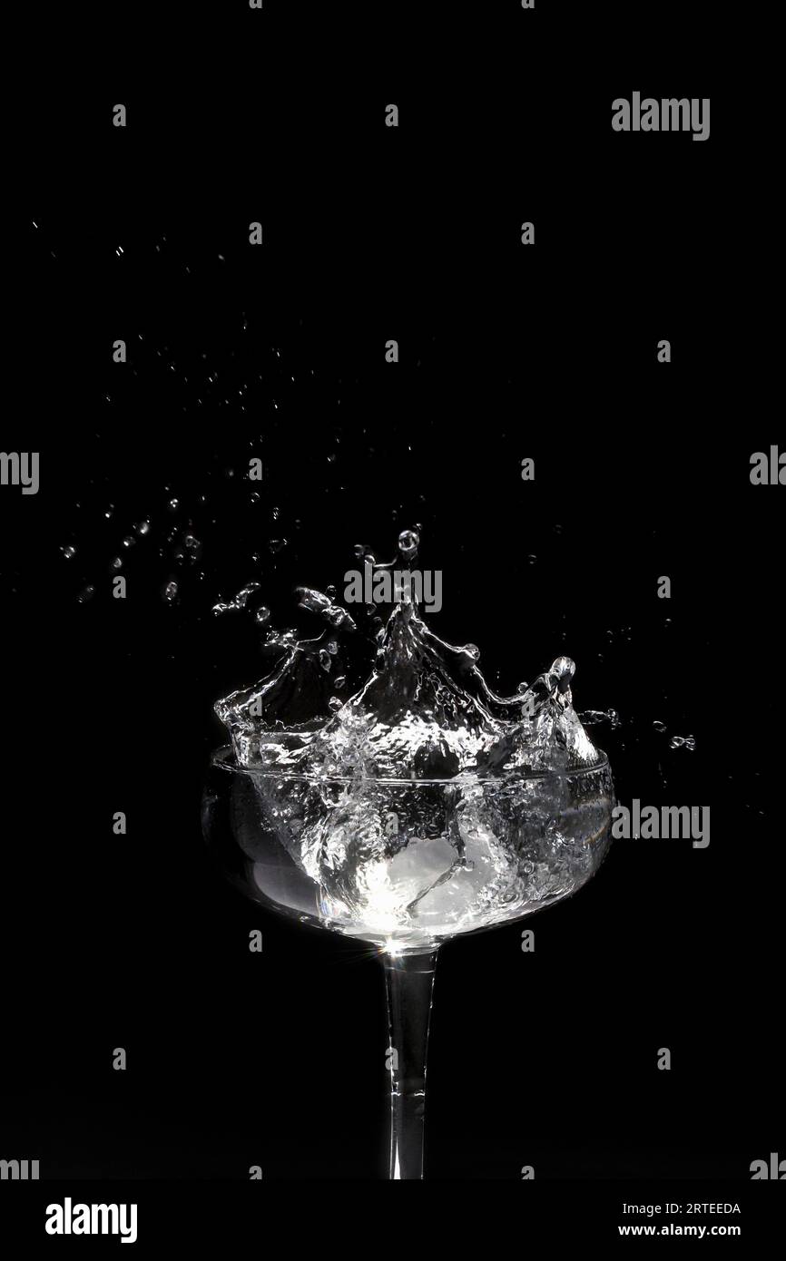 Vodka with a splash Stock Photo - Alamy