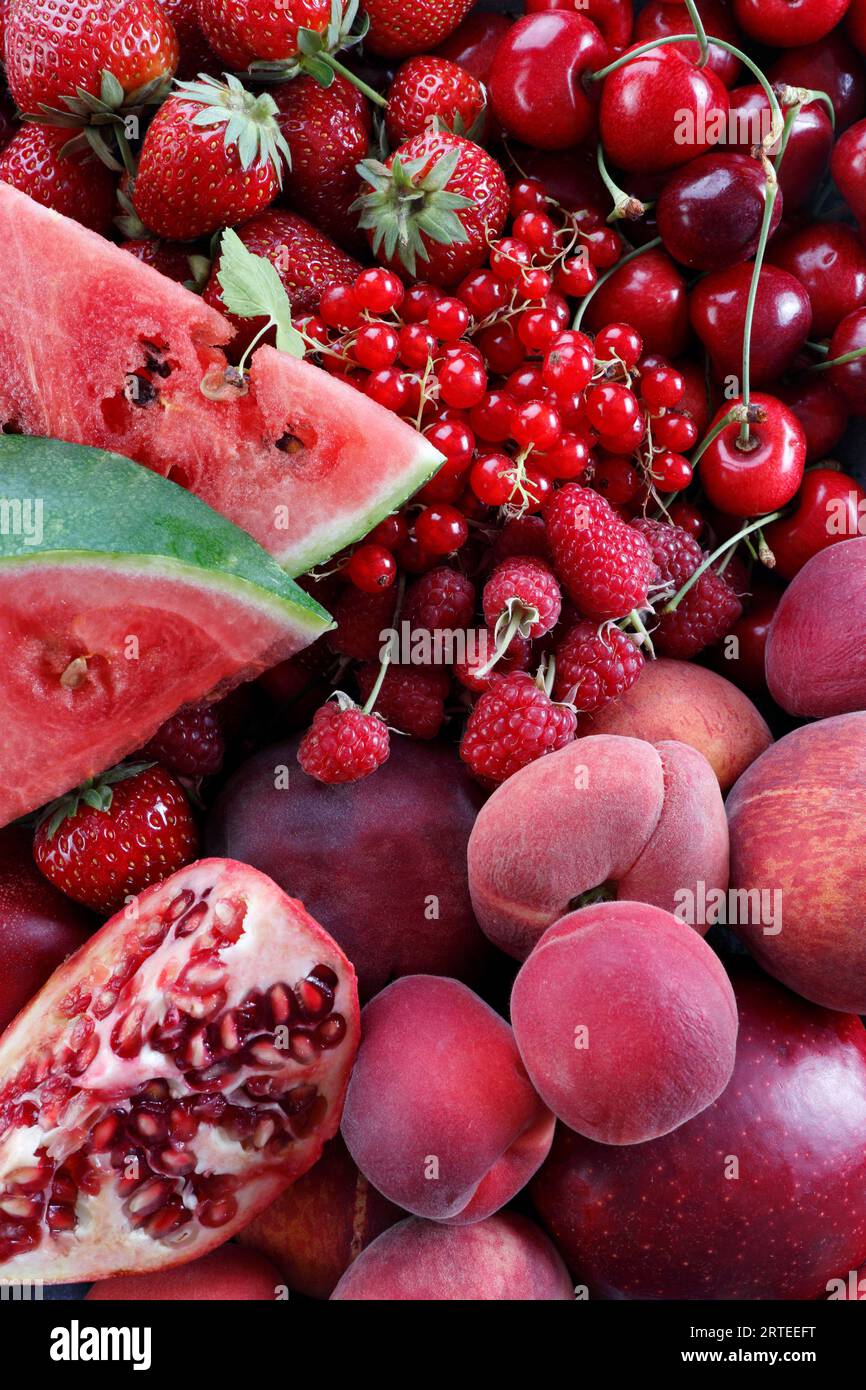 Full frame of various fruits hi-res stock photography and images - Alamy