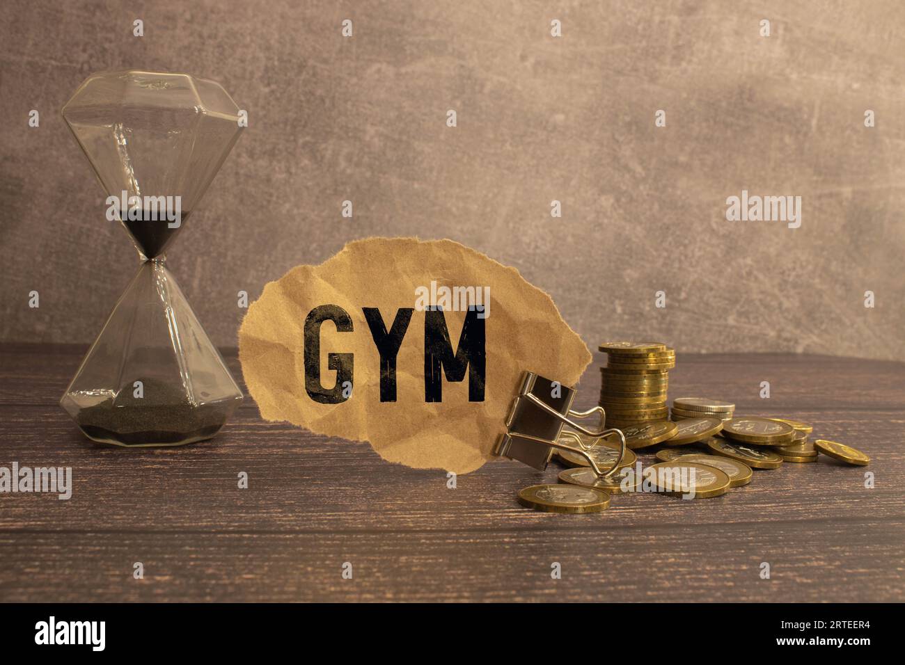 Alphabet letter block in word gym on wood background Stock Photo - Alamy