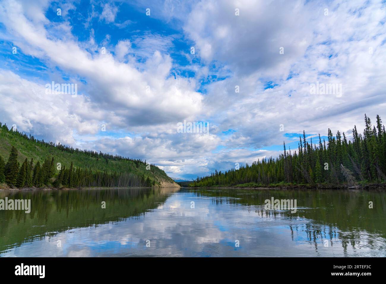 Calm conditions on the Yukon River create the perfect environment for a ...