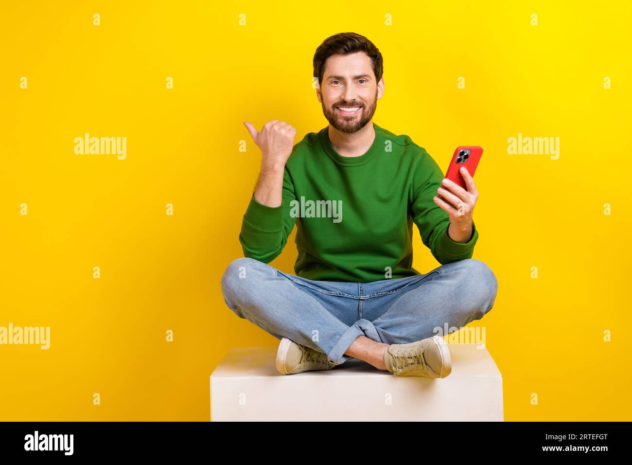 Full body cadre of promoter young man jumper jeans recommend asos ...