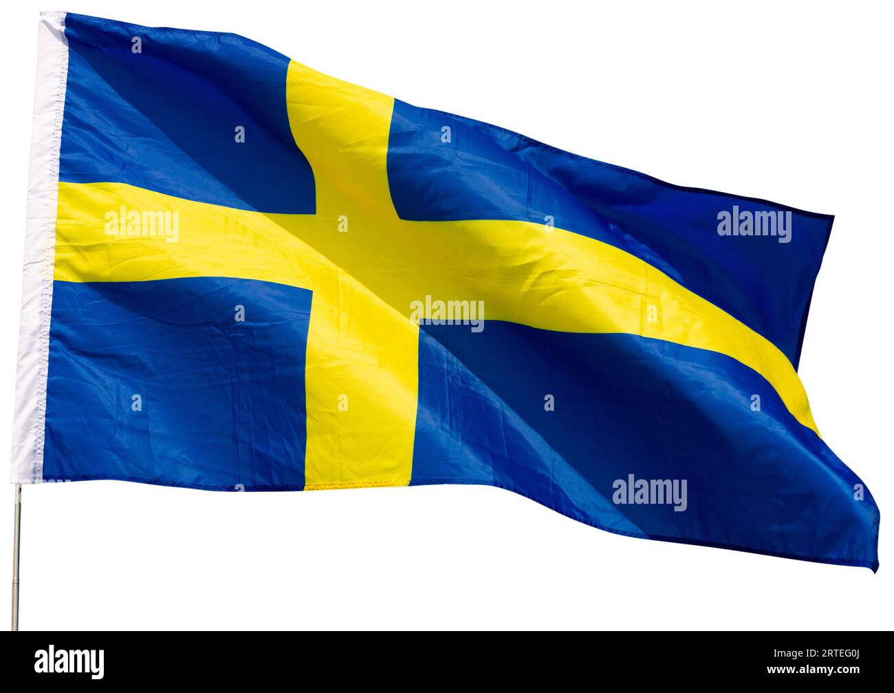 Waving sweden flag on Cut Out Stock Images & Pictures - Alamy
