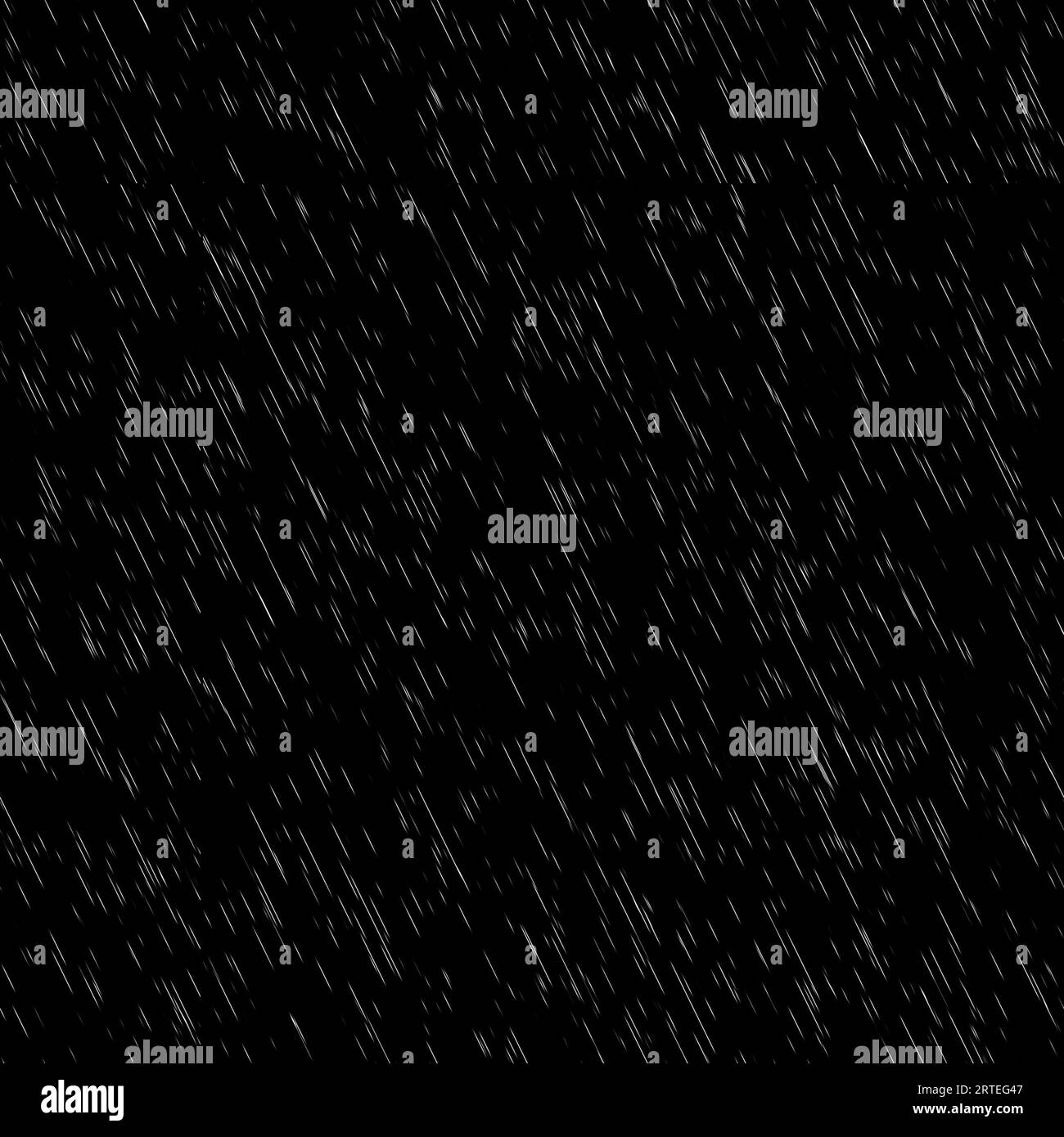 Heavy rain wall falling in front of the camera against black screen ...