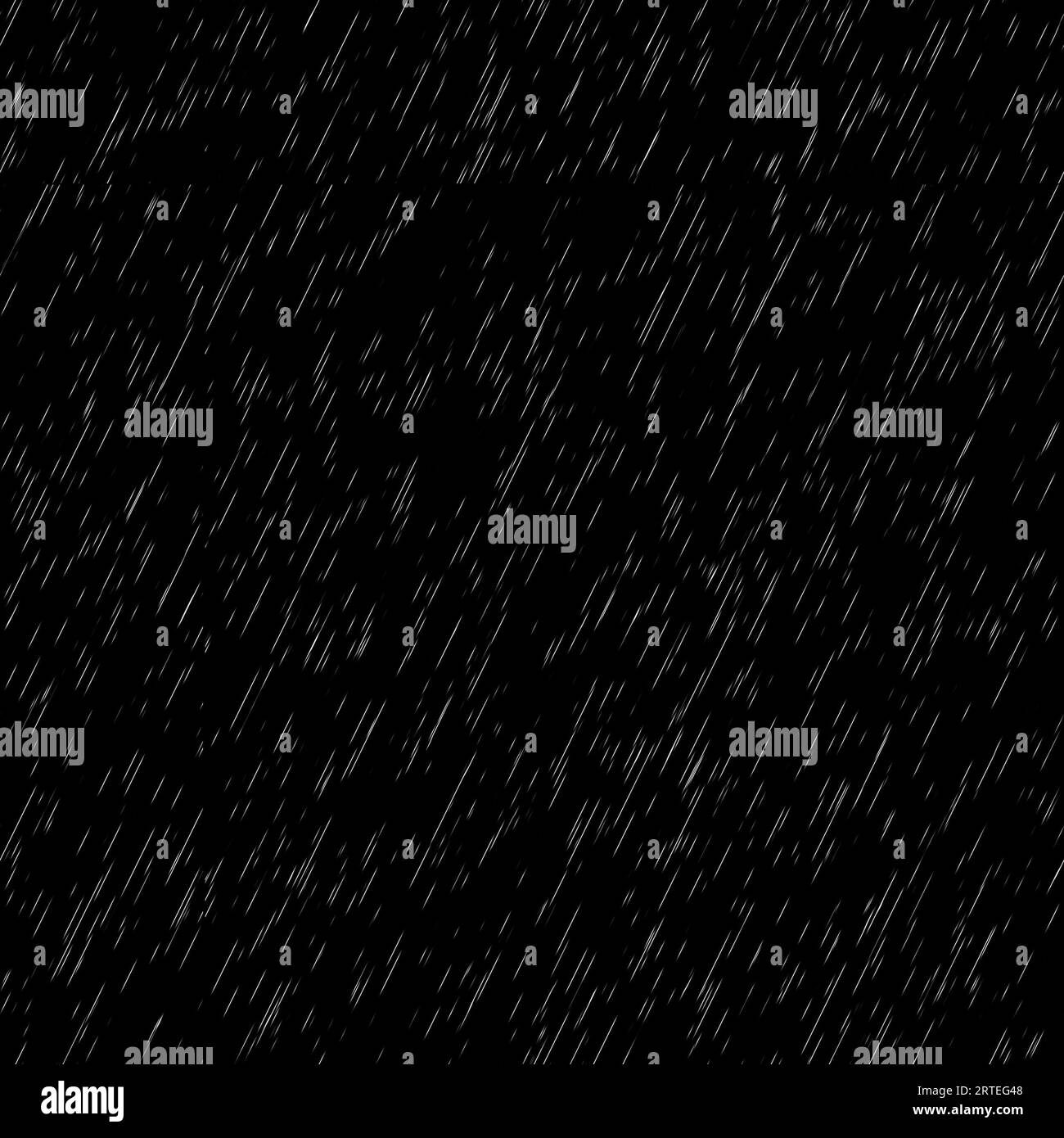 Heavy rain wall falling in front of the camera against black screen ...
