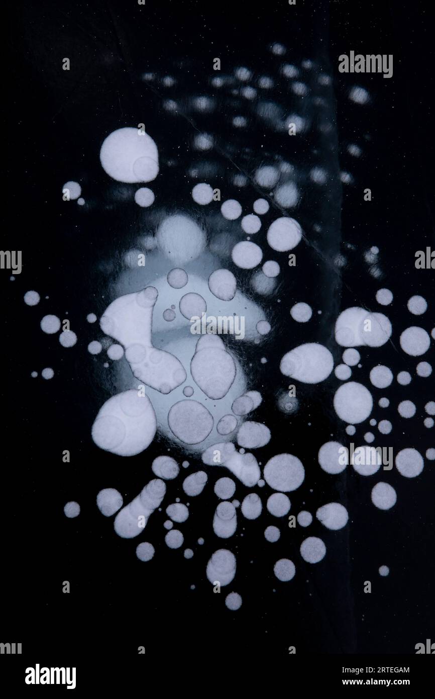 Trapped methane bubbles in lake hi-res stock photography and images - Alamy