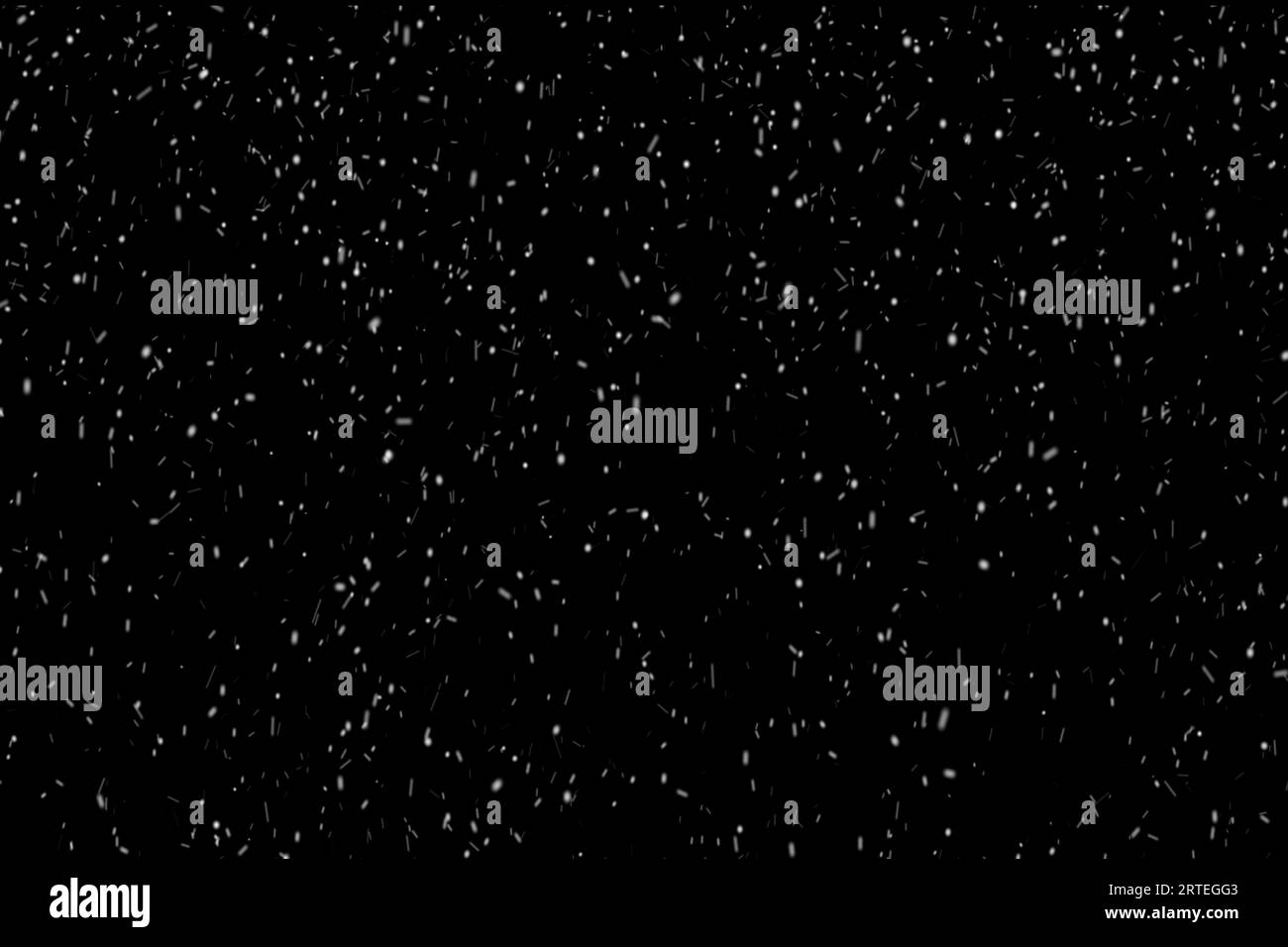 Snowflakes falling down on black background, heavy snow flakes isolated ...
