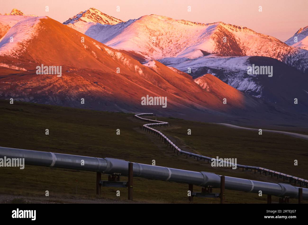 Part of the Trans-Alaska oil pipeline system; Alaska, United States of ...