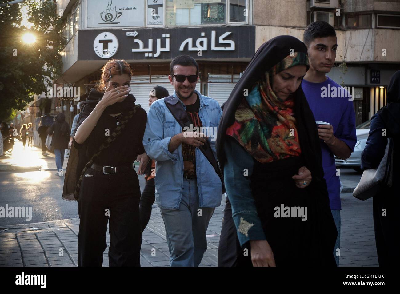 Tehran, Iran. 12th Sep, 2023. Iranians walk along Enghelab (Revolution ...