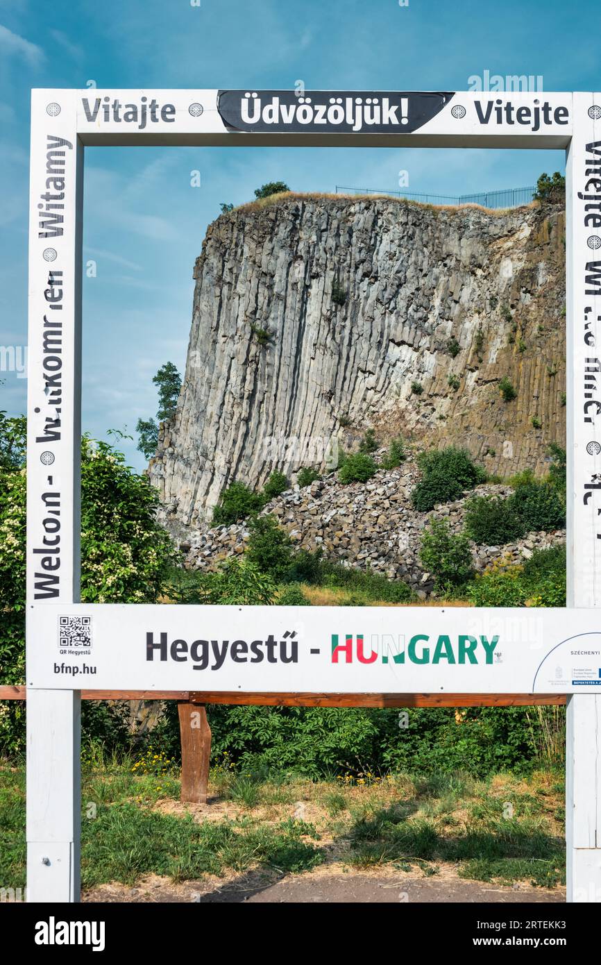 Basalt Columns volcanic landscape in Hegyestu, Hungary Stock Photo - Alamy