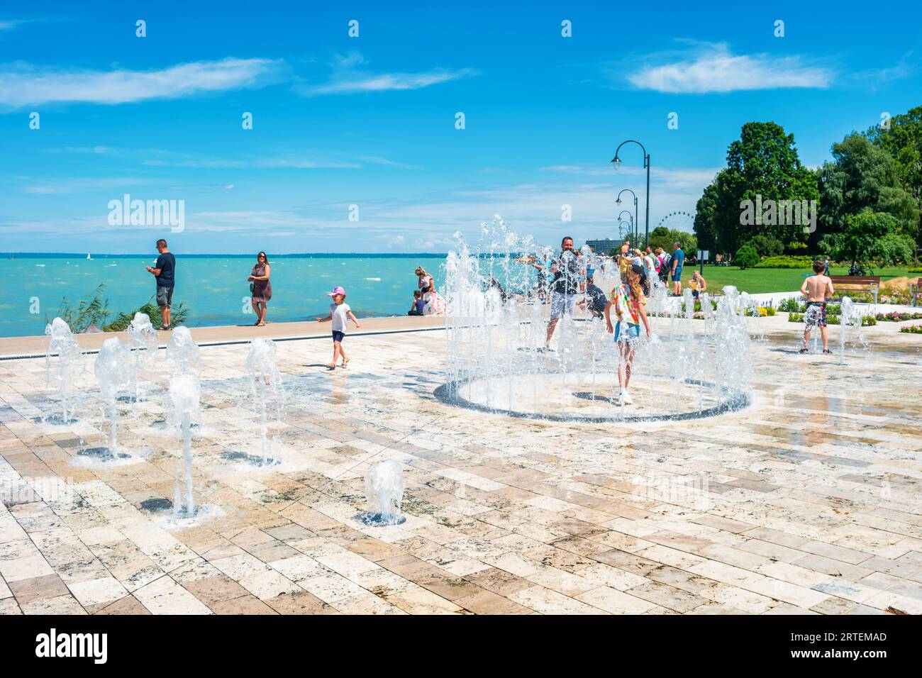 Lake Balaton waterfront in the town of Siófok, Hungary Stock Photo - Alamy