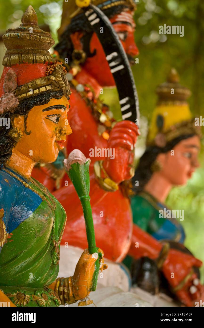 Shiva at local Hindu Temple in South India near Pondicherry; Puducherry ...