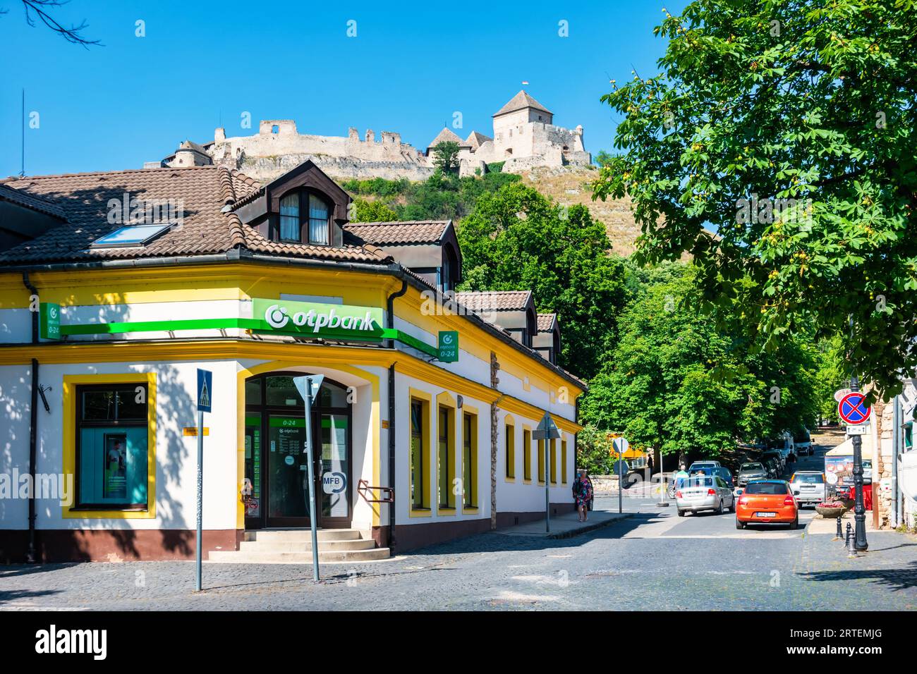 Downtown Sümeg and Sümeg Castle, Hungary Stock Photo - Alamy