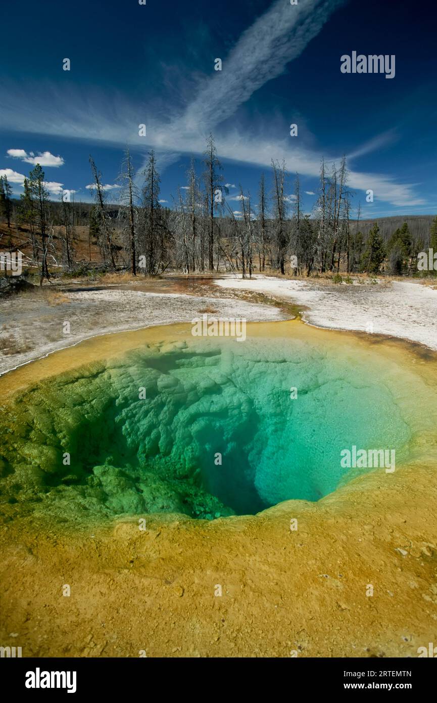 Morning Glory Pool at Upper Geyser Basin in Yellowstone National Park ...