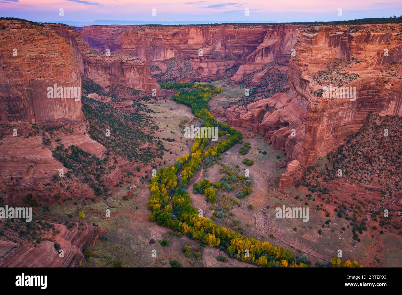 Looking west from Spider Rock Overlook in Canyon de Chelly National ...