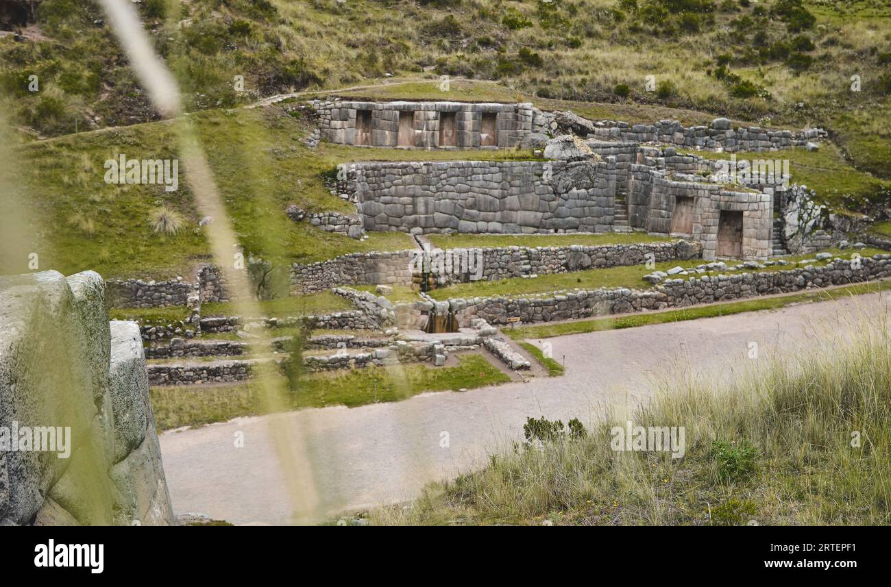 Tambomachay, ruins from the ancient Incas, Cuzco, Peru Stock Photo - Alamy