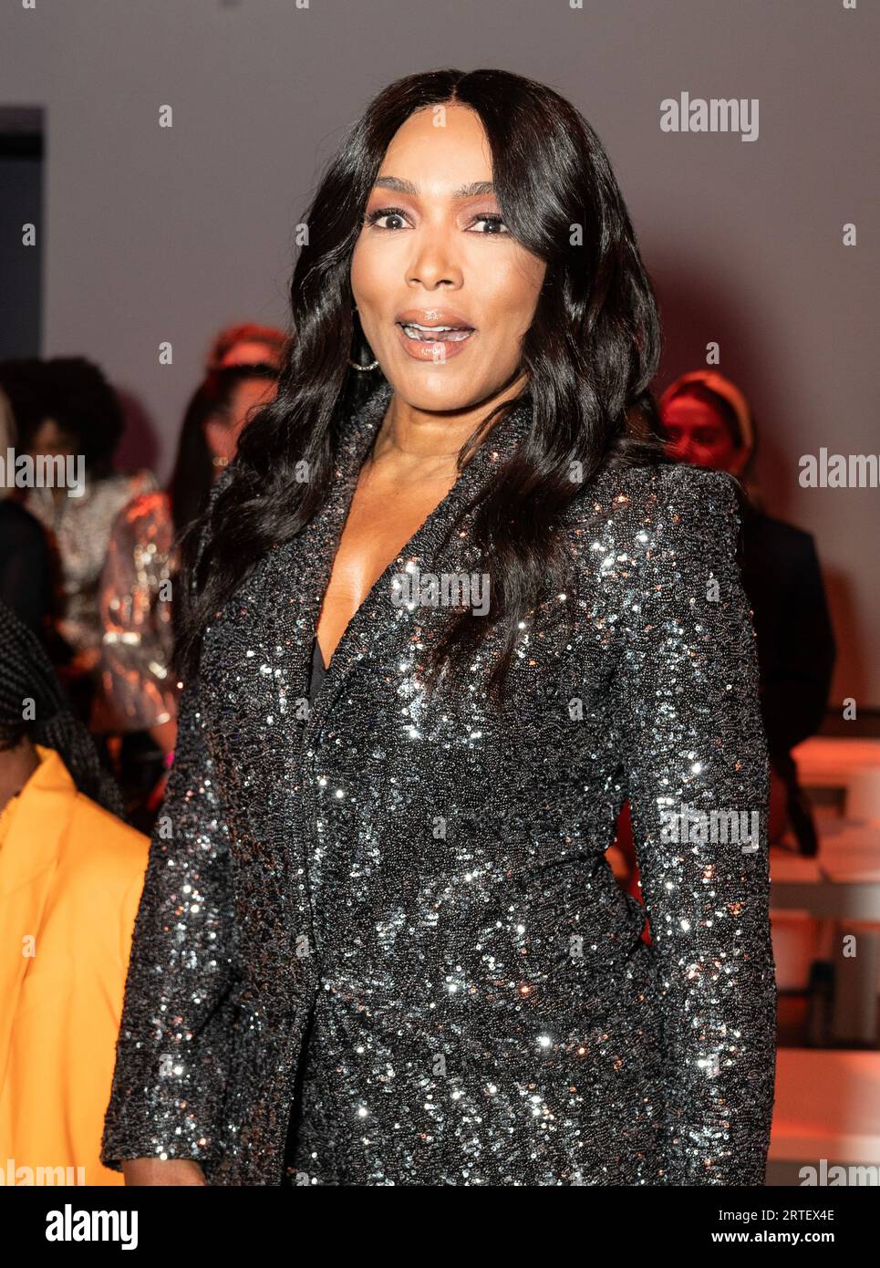 Actress Angela Bassett attends Pamella Roland fashion show during New ...