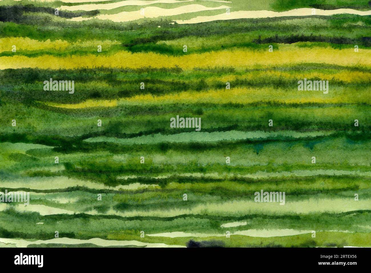 Striped green gradient watercolor paper background texture Stock Photo ...