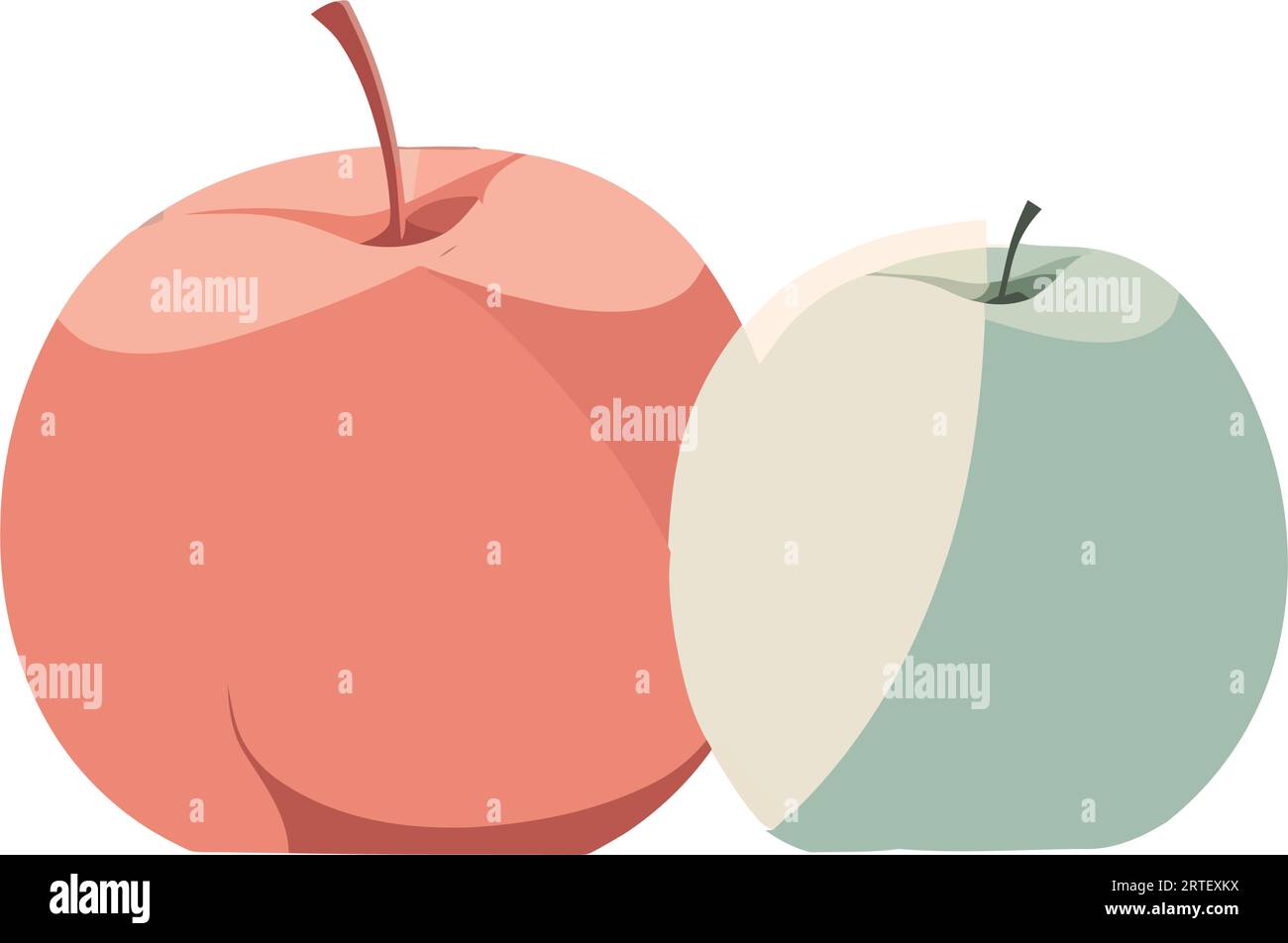apples, symbol of healthy eating and freshness Stock Vector Image & Art ...