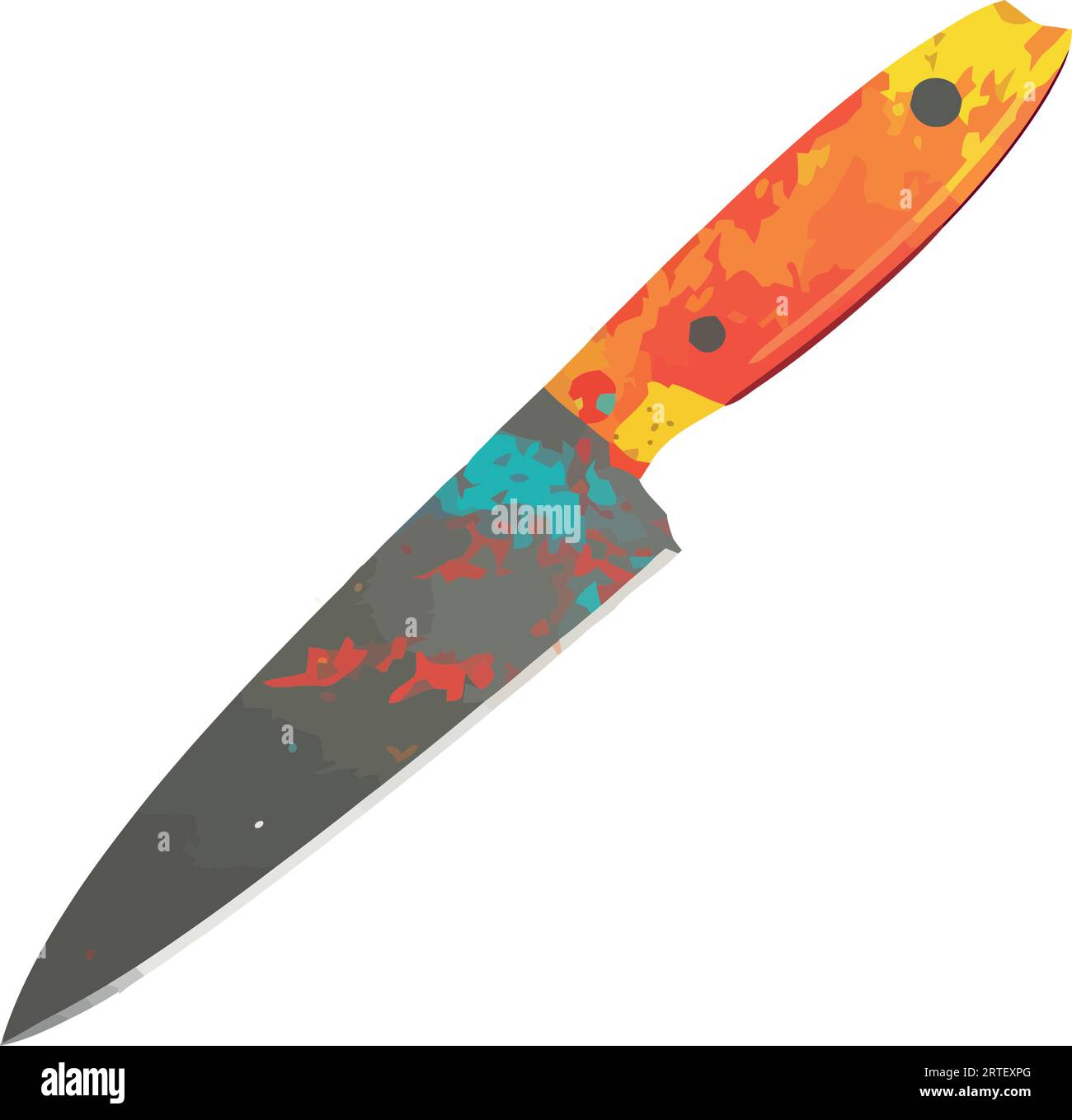 Sharp steel blade at the edge of danger Stock Vector Image & Art - Alamy
