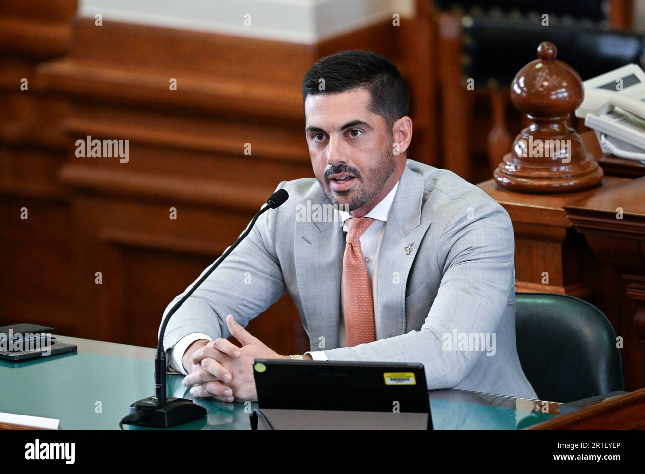 Austin Texas USA, September 12, 2023. Prosecution witness BRANDON ...