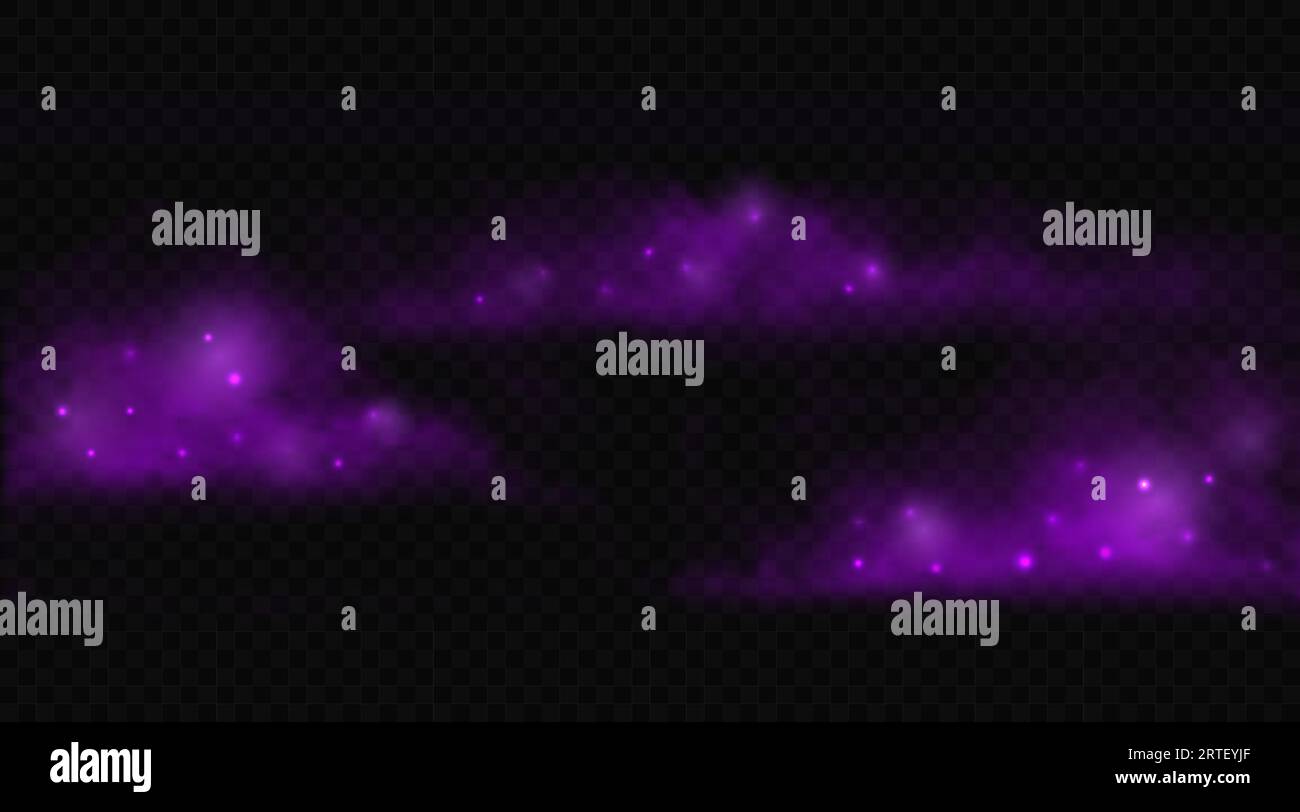 Clouds of purple magic smoke. Vector illustration Stock Vector Image ...