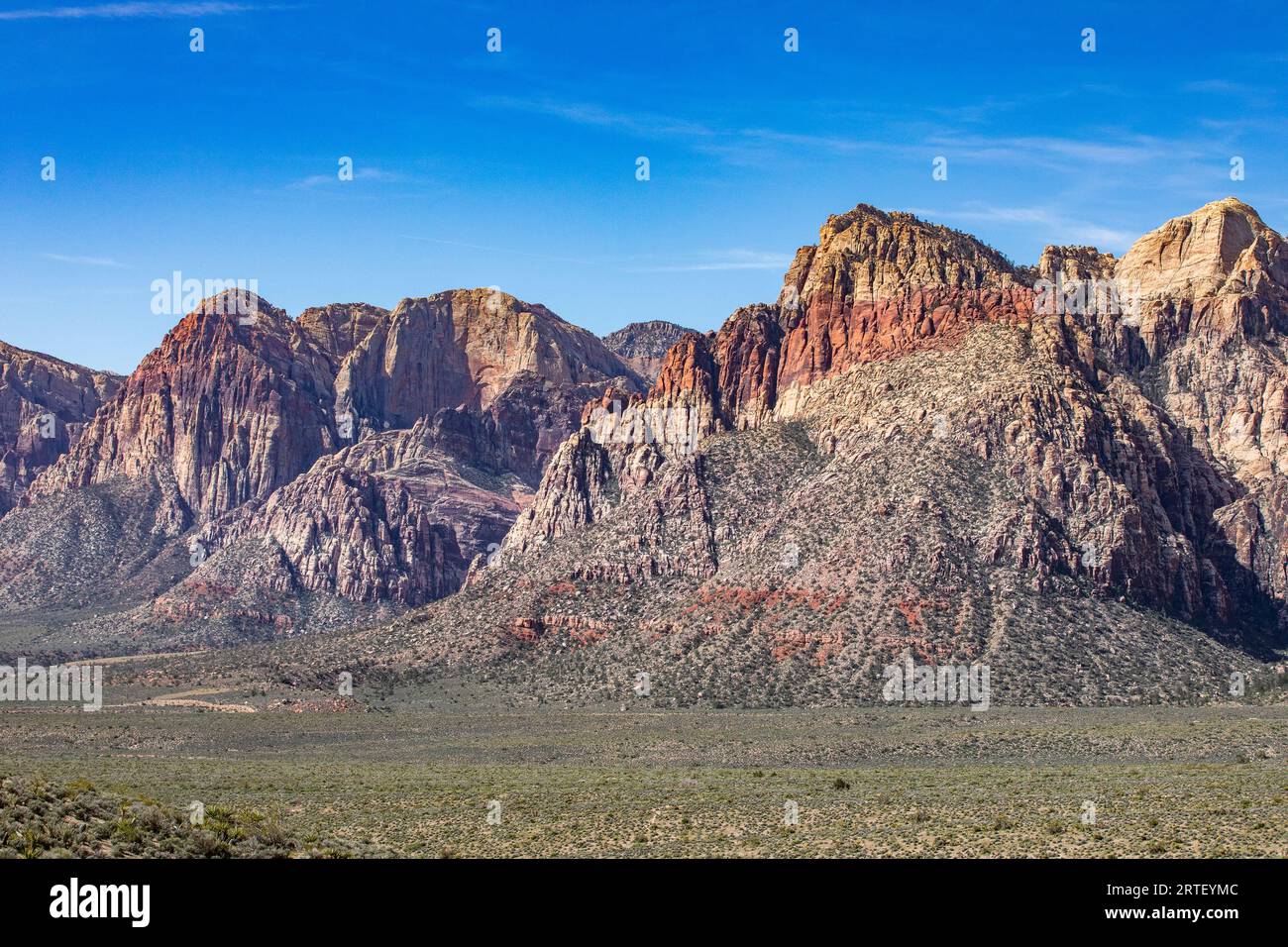 USA, Nevada, Las Vegas, Mountains at Red Rock Canyon National ...