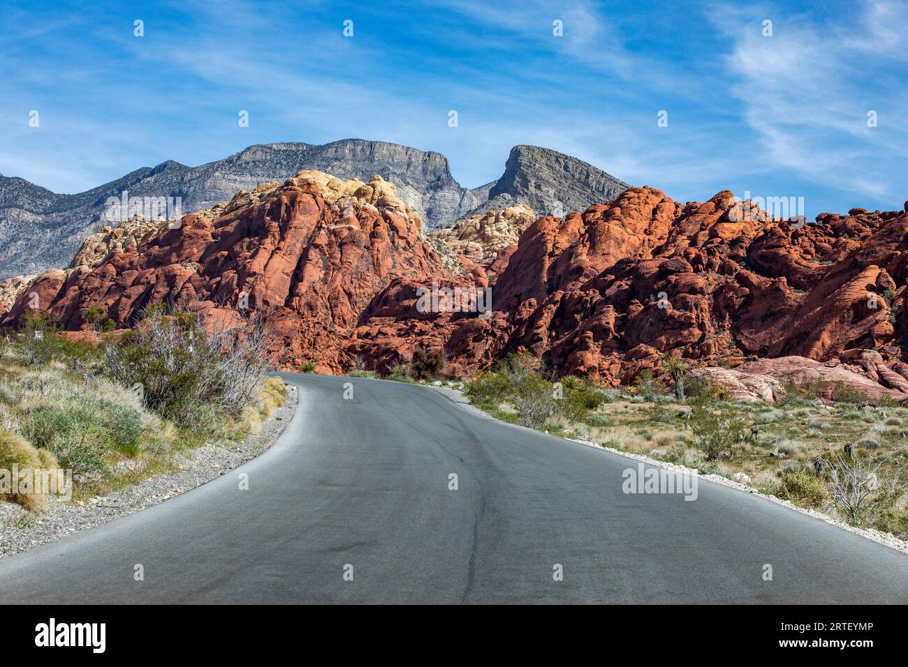 USA, Nevada, Las Vegas, Loop road through Red Rock Canyon National ...