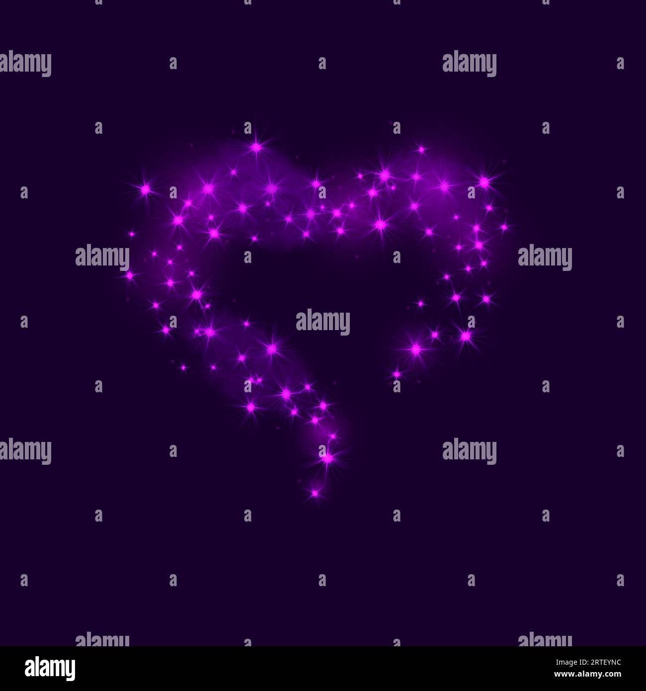Heart shaped magic powder. Vector illustration Stock Vector Image & Art ...