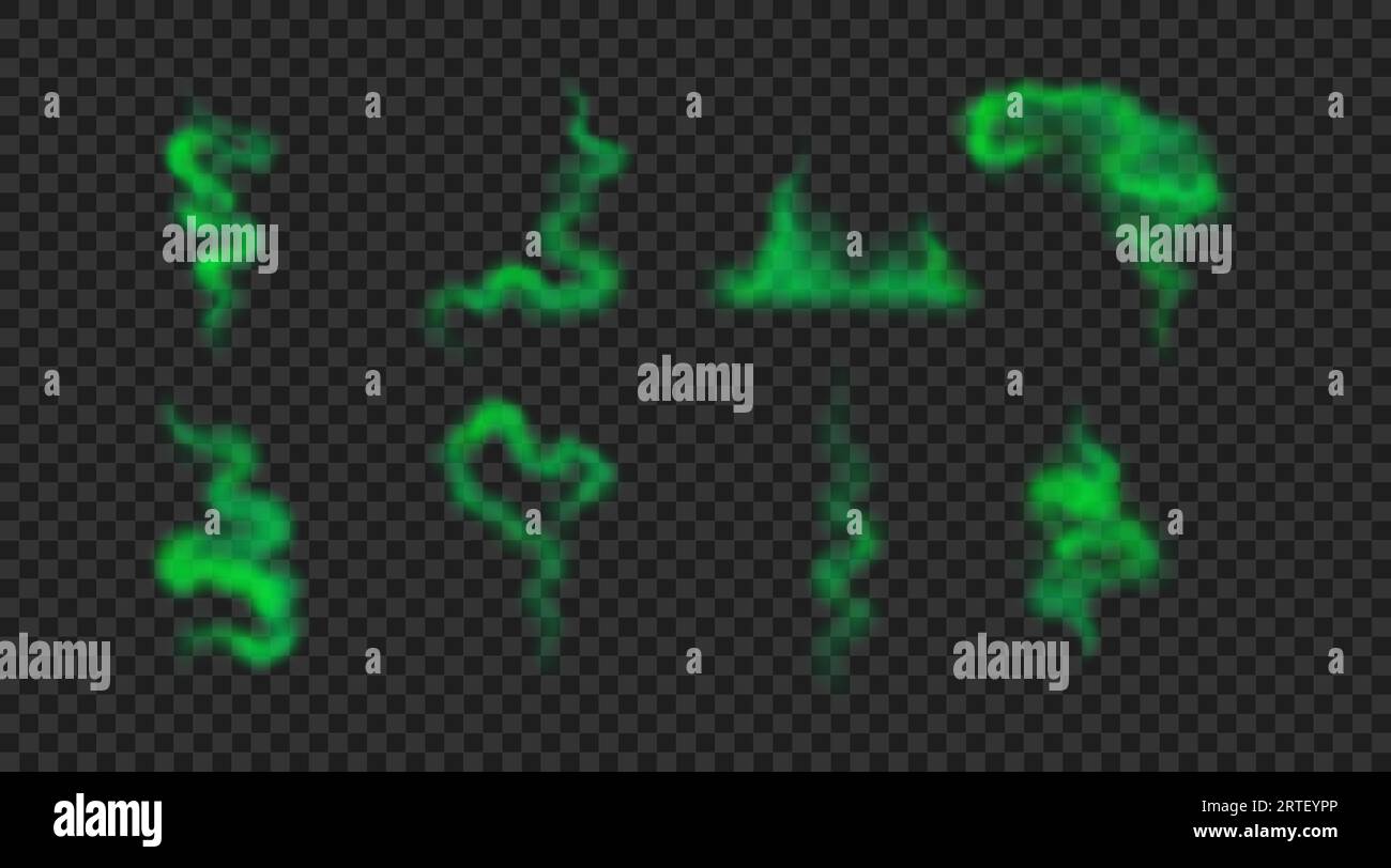 Set of stink clouds isolated on transparent background Stock Vector ...