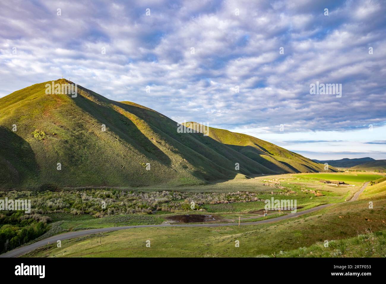 USA, Idaho, Hailey, View of Croy Canyon from Carbonate Mountain Stock ...