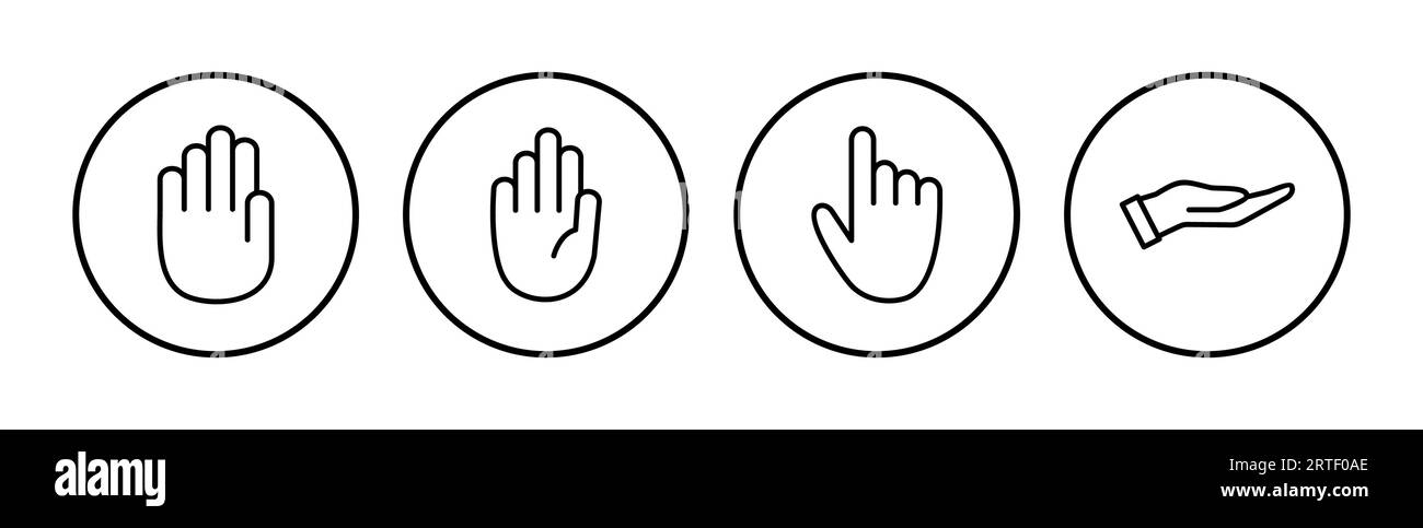 Hand icon vector. hand symbols. palm Stock Vector Image & Art - Alamy
