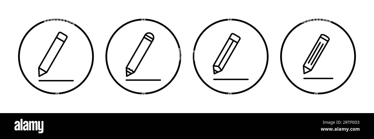 Edit icon vector. edit document sign and symbol. pencil Stock Vector ...