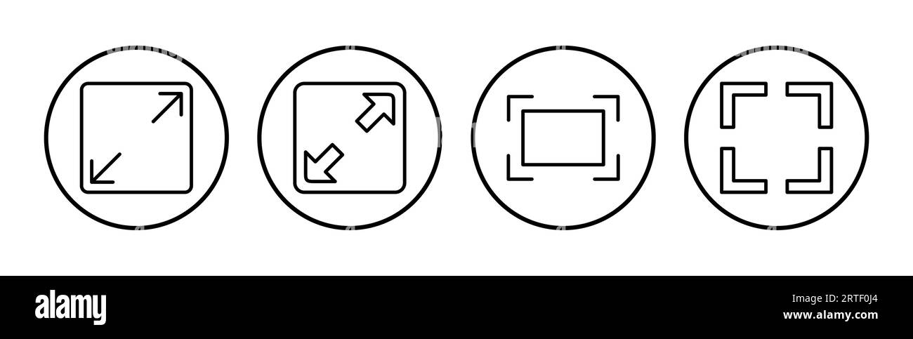 Fullscreen icon vector. expand fullscreen icon Stock Vector Image & Art ...