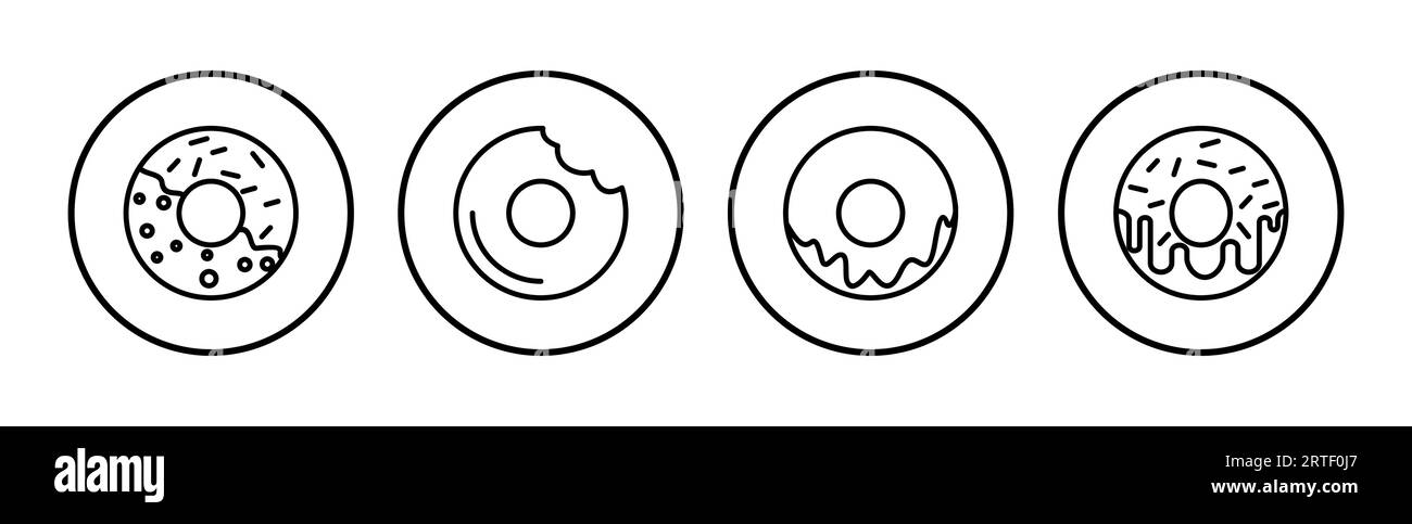 Donut icon vector. doughnut icon. donut logo Stock Vector Image & Art ...