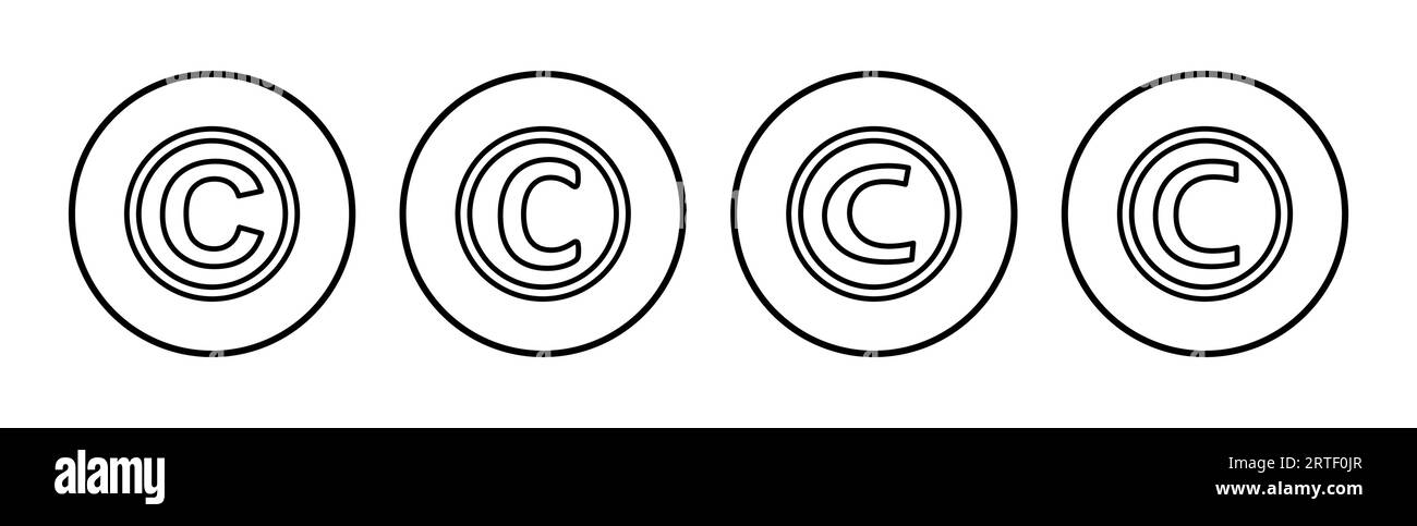 Copyright icon vector. copyright symbol Stock Vector Image & Art - Alamy