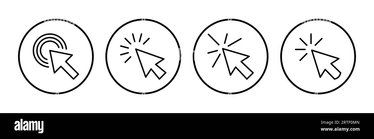 Click icon vector. cursor icon vector. pointer sign Stock Vector Image & Art - Alamy