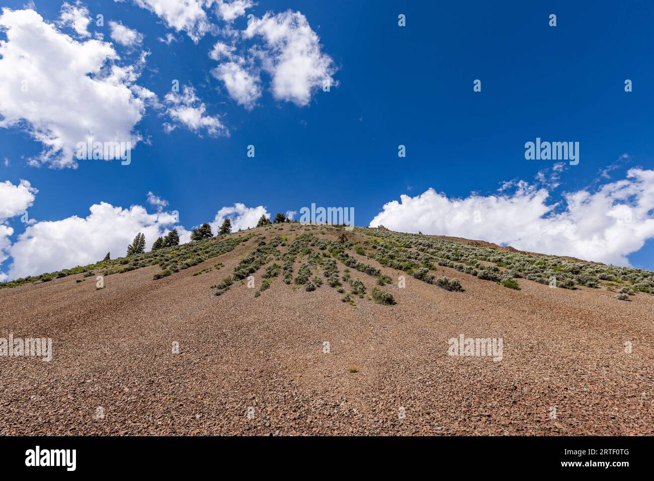 USA, Idaho, Sun Valley, Volcanic formation with scree field Stock Photo ...
