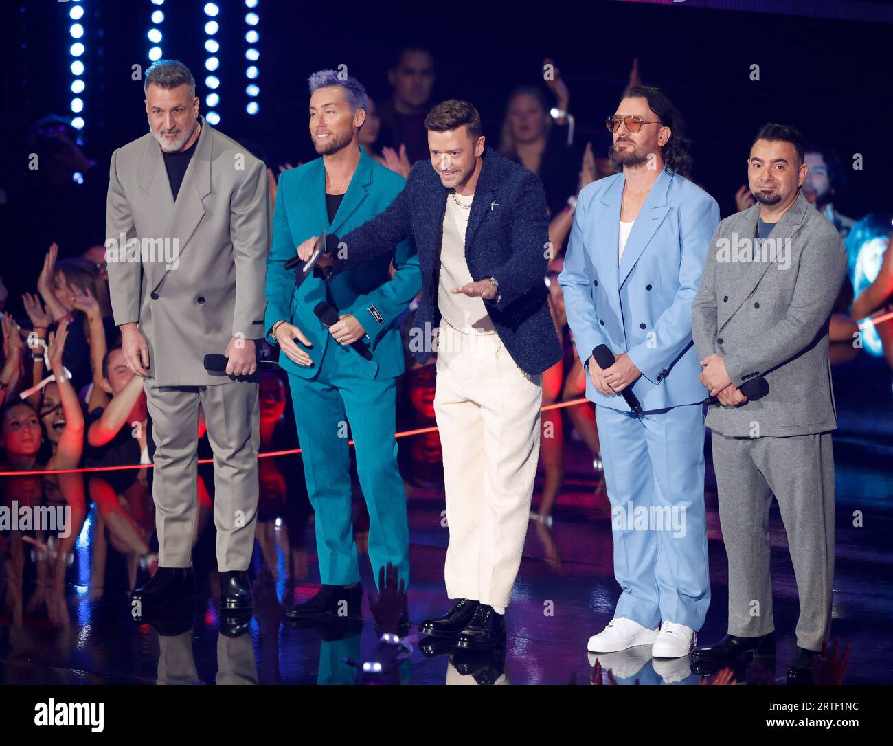 Newark, United Stated. 12th Sep, 2023. Joey Fatone, Lance Bass, Justin ...