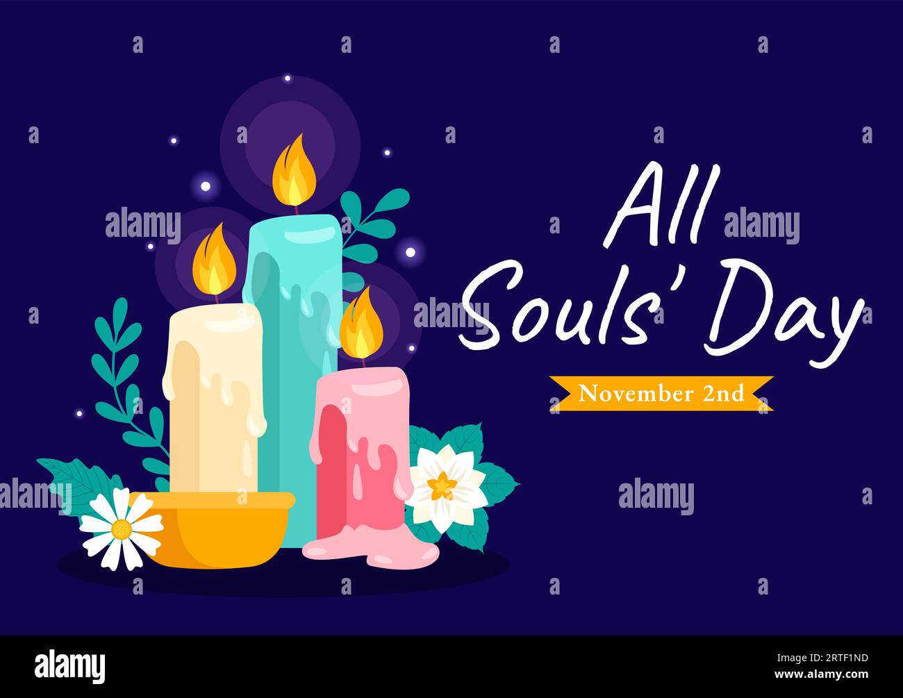 All Souls Day Vector Illustration To Commemorate All Deceased Believers In The Christian