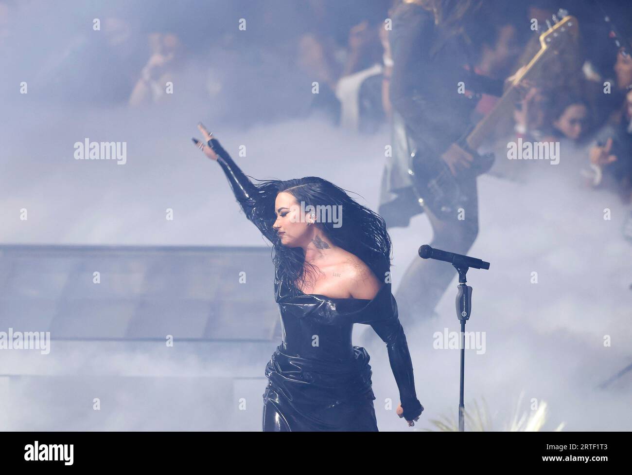 Newark, United Stated. 12th Sep, 2023. Demi Lovato performs during the ...