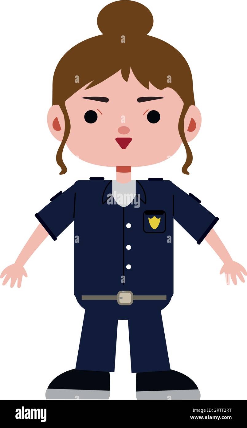 police woman character icon Stock Vector Image & Art - Alamy