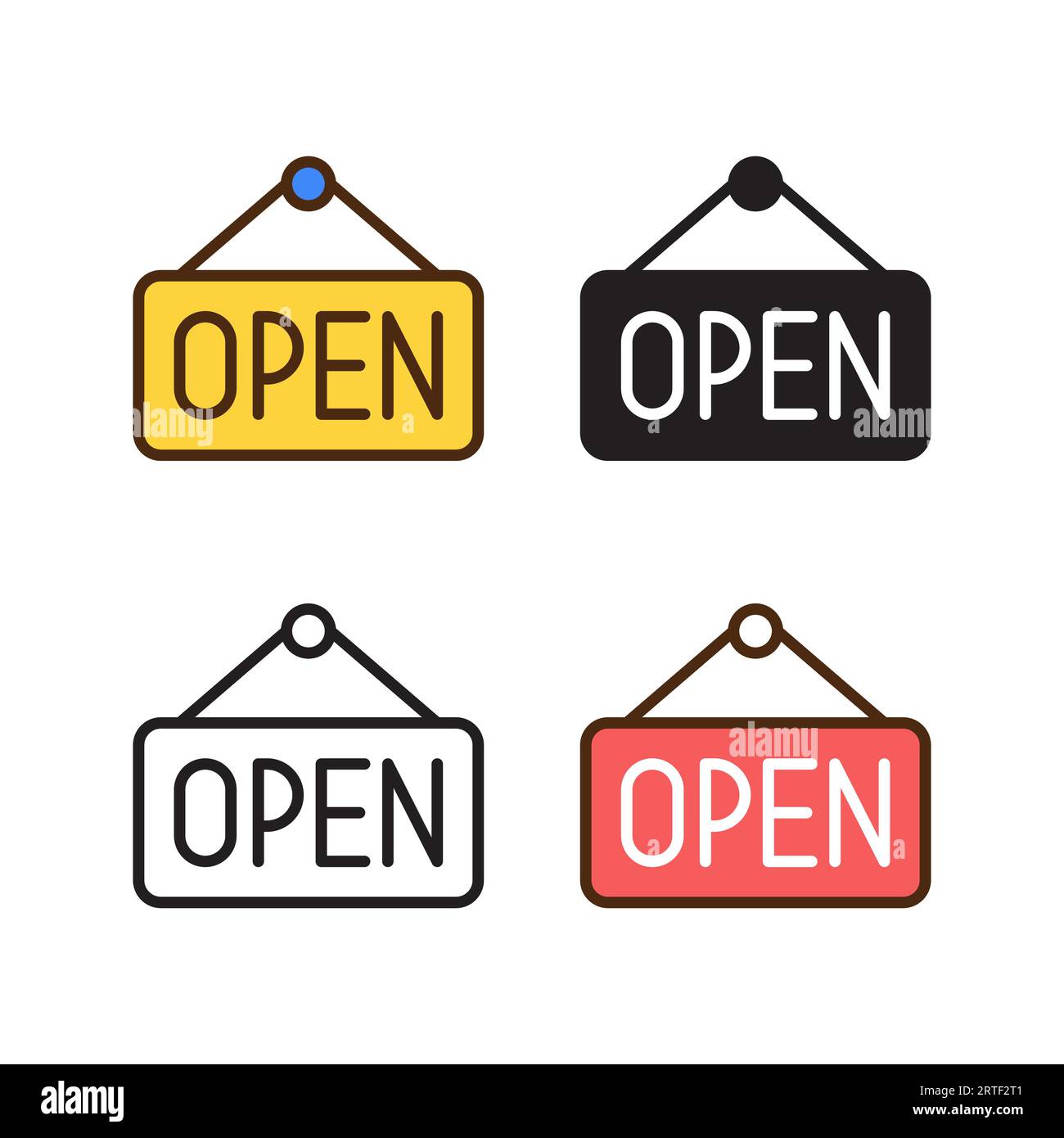 Shop board icon outline Stock Vector Images - Alamy