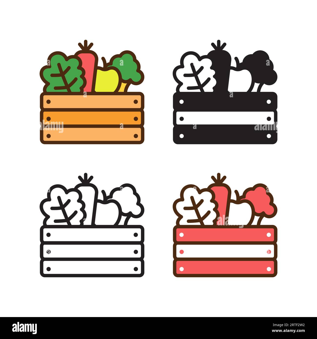 Fruits crate symbol Stock Vector Images - Alamy