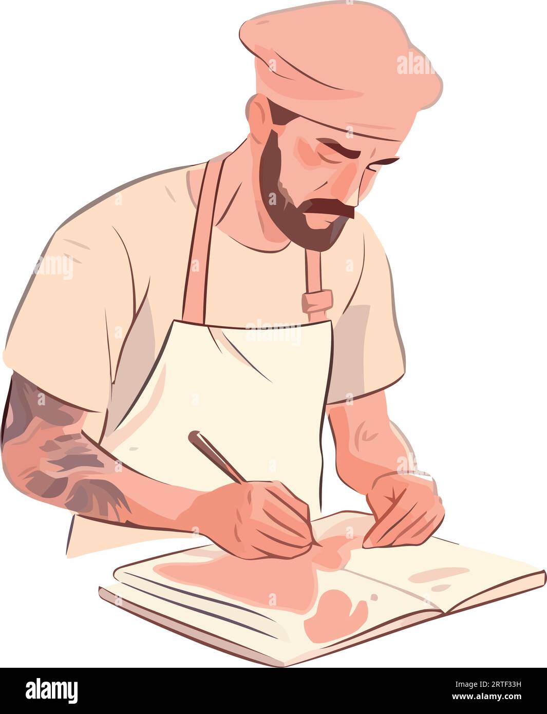 One male artist sketching a pencil drawing Stock Vector Image & Art - Alamy