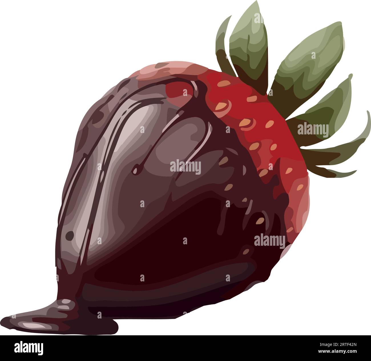 Fresh strawberry dessert, gourmet chocolate sweetness Stock Vector ...