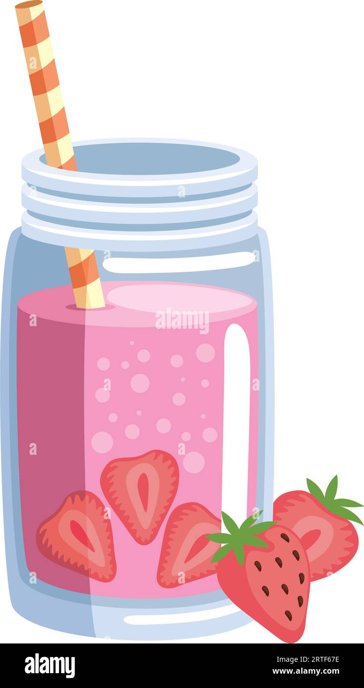 fruit drink strawberry Stock Vector Image & Art - Alamy